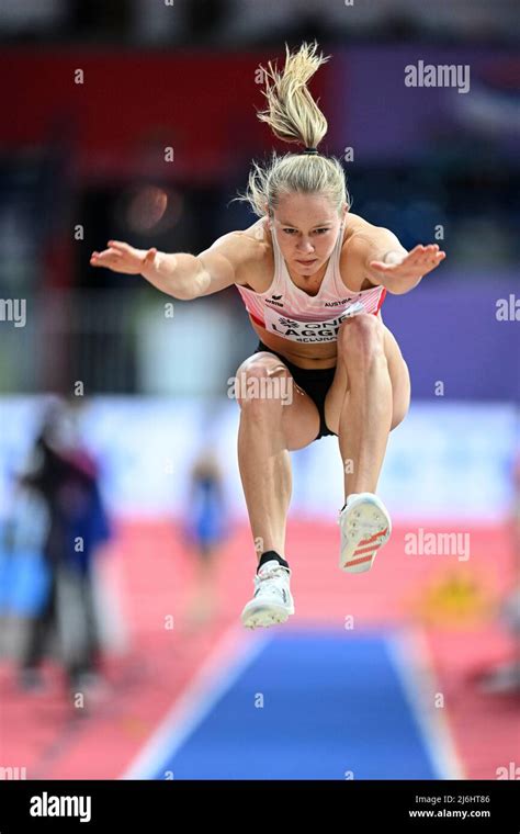 Sarah Lagger Participating In The Belgrade 2022 World Indoor