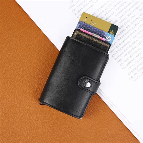 Funda Vintage Con Bloqueo Rfid Para Hombre Tarjetero De Aleación De