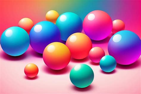 Premium Photo Gradient Colorful Spheres Background