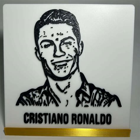 3d Printer Files 3mf File Cristiano Ronaldo Portrait 150mm Tile