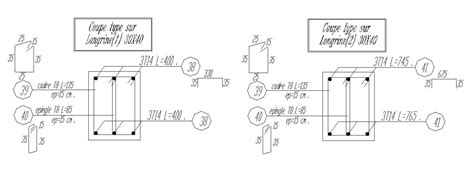 2d Design Of Beam Reinforcement Details In Autocad Drawing Cad File Dwg File