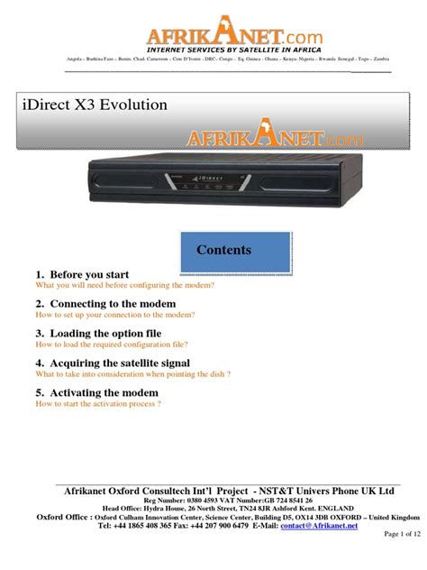 Guide Dinstallation Sur Idirect X3 Evolution 1 Pdf