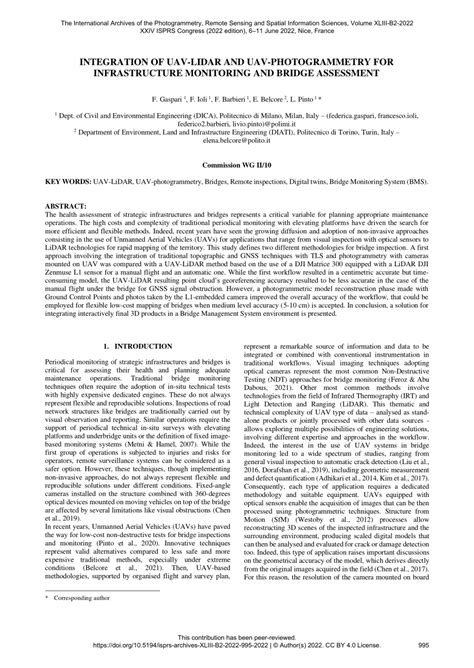 Pdf Integration Of Uav Lidar And Uav Photogrammetry For Infrastructure Monitoring And Bridge