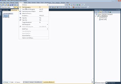 Debugging Visual Studio 2017 Debug Double Click On A Component Will Not Jump Create To The