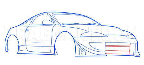 How To Draw A Mitsubishi Eclipse Step By Step Drawing Guide By Dawn Artofit