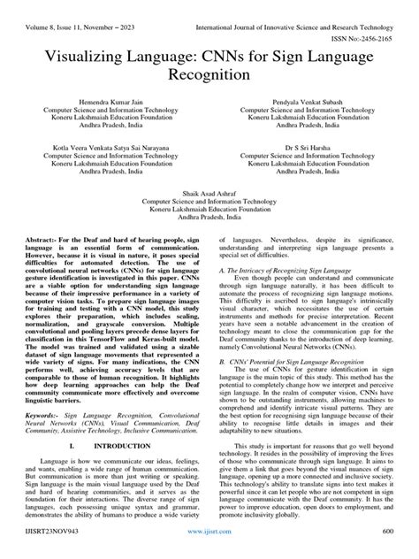 Visualizing Language Cnns For Sign Language Recognition Pdf Cognition Cybernetics
