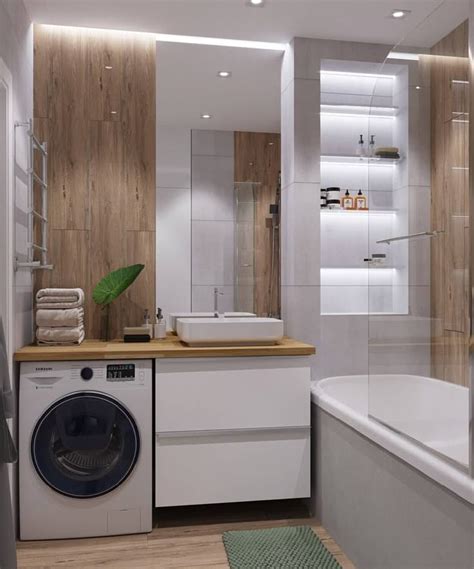 Дизайн маленькой ванной со стиральной машиной Gd Small Apartment Bathroom Bathroom