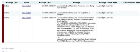 Ssis The Script Task Xxxx” Uses Version 150 Script That Is Not