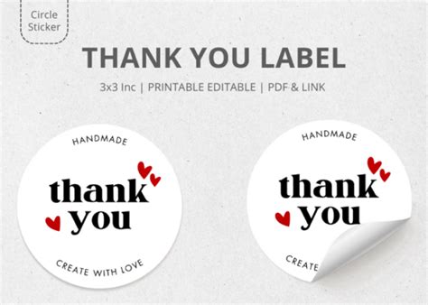 2 Editable Thank You Label Designs And Graphics