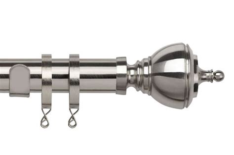 Speedy 35mm Vienna Curtain Pole Satin Silver