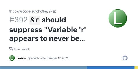 `andr` should suppress variable r appears to never be assigned · issue 392 · thqby vscode