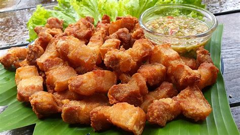 หมูทอดน้ำปลา หอมๆกรอบๆ วิธีทอดให้กรอบสีสวย น้ำมันไม่กระเด็น Youtube