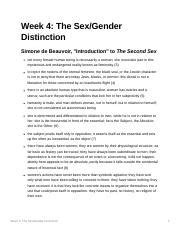 4 Sex Gender Distinction Pdf Week 4 The Sex Gender Distinction