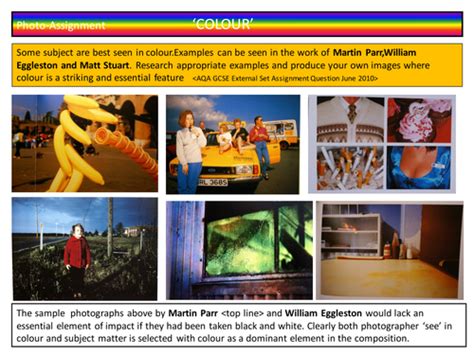 Photo Assignment Colour Teaching Resources