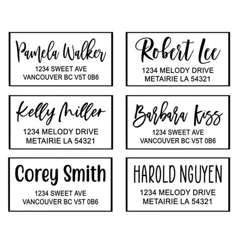 Personalized Self Adhesive Address Labels Etsy