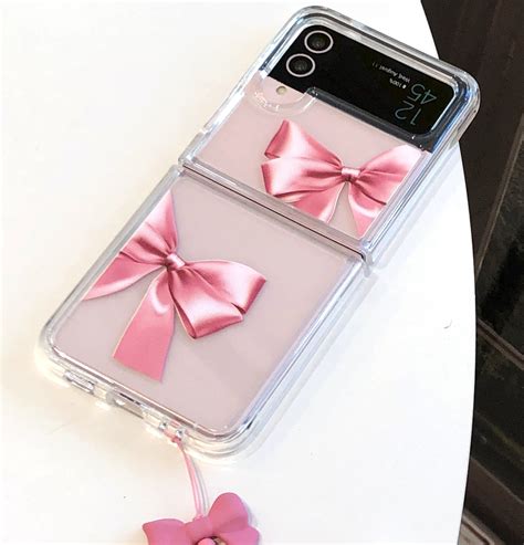 Z플립 사선 리본 투명 젤하드 잘된케이스