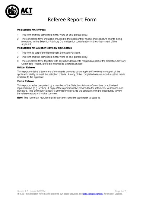 Referee Report Rgd Referee Report Form Instructions For Referees 1