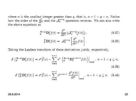 Ppt Fractional Calculus And Its Applications To Science And
