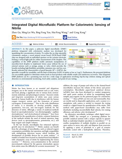Pdf Integrated Digital Microfluidic Platform For Colorimetric Sensing
