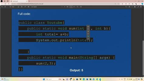 How To Make A Function In Java That Will Calculate Sum Of Two Integers