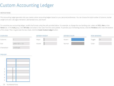 Account Ledger Excel Generator The Synergy Group AG