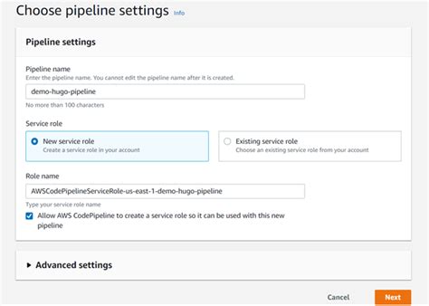 hugo website aws code pipeline and git