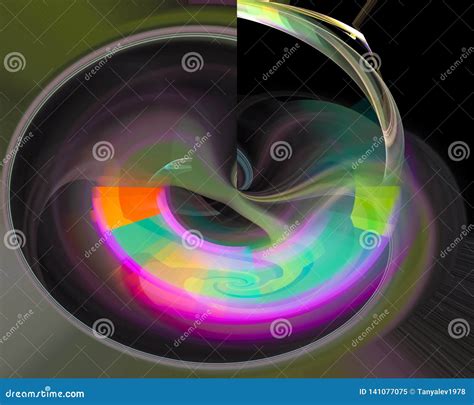 Abstract Fractal Fantasy Backdrop Colorful Science Graphic Curl Template Imagination Future