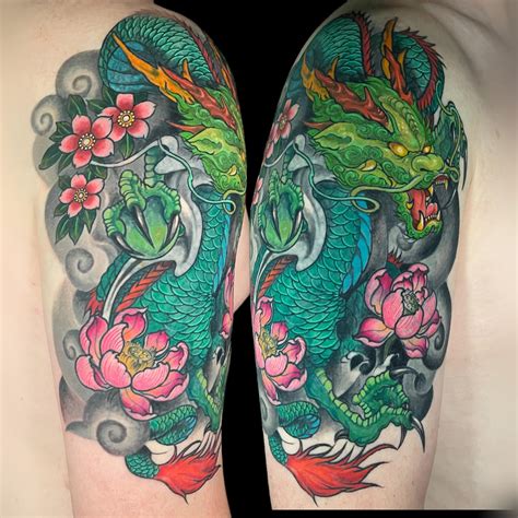 Tatuaje De Dragón En Brazo Estilo Japones Maikel León