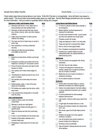 39 Free Home Safety Checklist Samples To Download