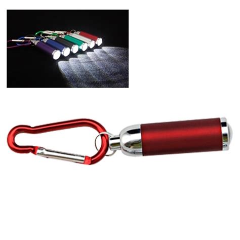 Mini Led Variable Focus Flashlight Torch With Carabiner Keychain Buckle