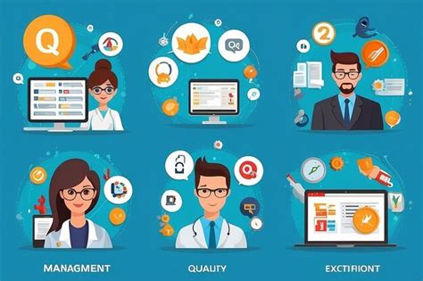 Quality Management Qa Qc And Improvement Icons Premium Ai Generated Image