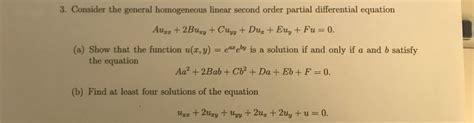 Solved 3 Consider The General Homogeneous Linear Second
