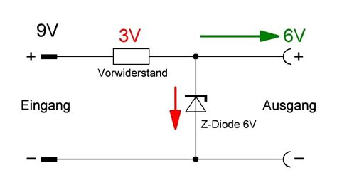 Spannungsstabilisierung Mit Z Diode Und Transistor