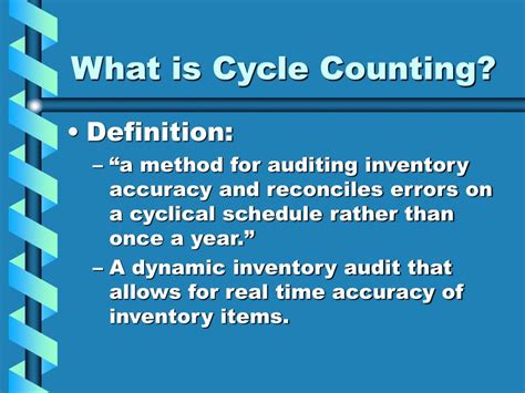 Ppt Cycle Counting Powerpoint Presentation Free Download Id407517