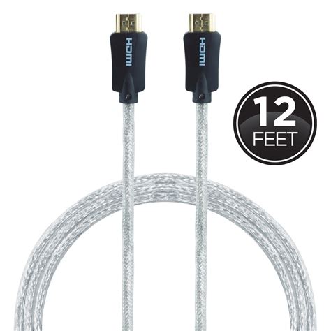 Ge Pro Premium 12 Ft Hdmi Cable With Ethernet Silver Jasco
