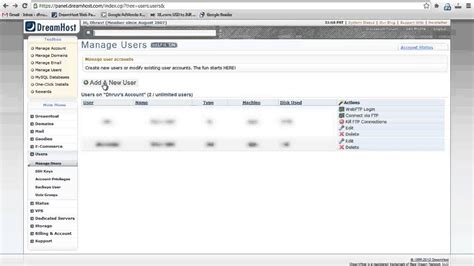 How To Create Ftp User In Dreamhost Youtube