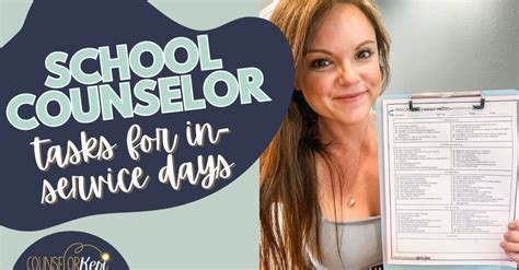 What To Do On In Service Days As A School Counselor School Counselor