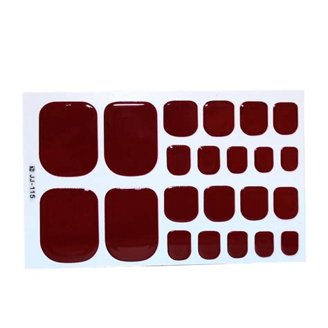Toe Nail Wraps Art Stickers Self Adhesive Full Cover Tip Diy Pure Color Man B ою C4b4