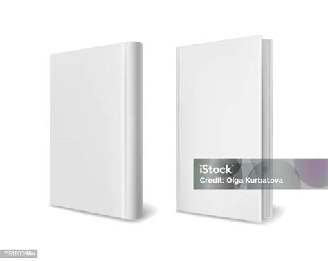 현실적인 책 표지 모형 빈 흰색 관점 하드 커버 책 브로셔 잡지 또는 카탈로그 벡터 3d 템플릿 세트 좋은 자세에 대한 스톡 벡터 아트 및 기타 이미지 Istock