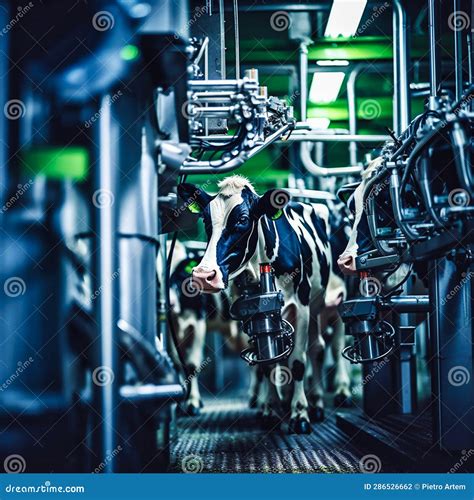The Robotic Milking System Is Equipped With Sensors To Monitor The Cows Milk Yield Ensuring