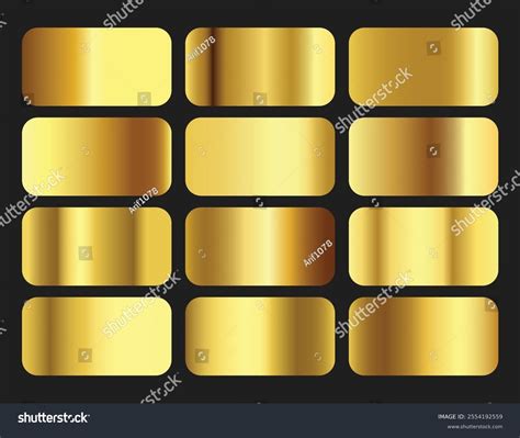 Gold Gradient Color Palette Set Elements 库存矢量图（免版税）2554192559 Shutterstock