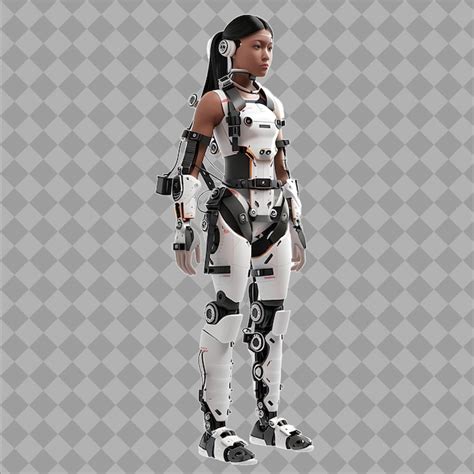 Teenage Girl Bionic With Athletic Form Prosthetic Limbs Enha Isolated