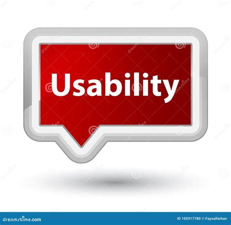 Usability Prime Red Banner Button Stock Illustration Illustration Of