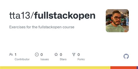Github Tta Fullstackopen Exercises For The Fullstackopen Course