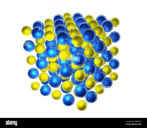 Model Of The Cubic Crystal Lattice Of Sodium Chloride Pure Common Salt The Cubic Crystal