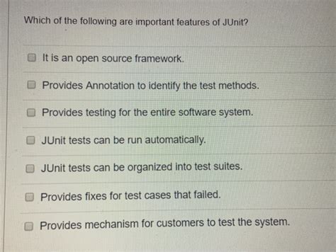 Solved Which Of The Following Are Important Features Of