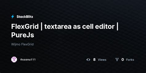 Flexgrid Textarea As Cell Editor Purejs Stackblitz