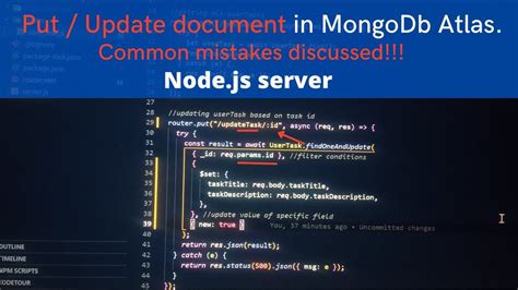 13 Put Update Document Mongodb Atlas Nodejs Common Mistakes