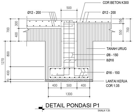 2d Drawing Of Foundation Details In Autocad Dwg File Cad File