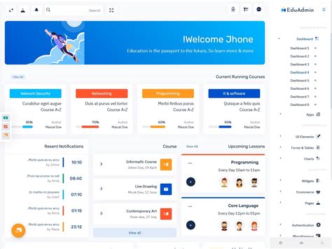 Education Dashboard Bootstrap Admin Web App With Bootstrap Ui Kit